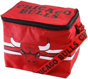 Amazon.com : NBA Chicago Bulls Red Small Zippered Insulated Lunch Bag ...