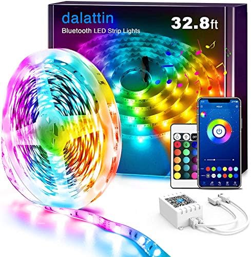 dalattin Led Lights for Bedroom 32.8ft Dalattin 1 Roll Smart RGB Led ...