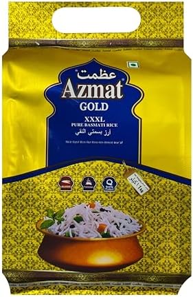 Azmat Gold Steam Basmati Rice XXXL - 1 kg Pack -Premium Quality Extra ...