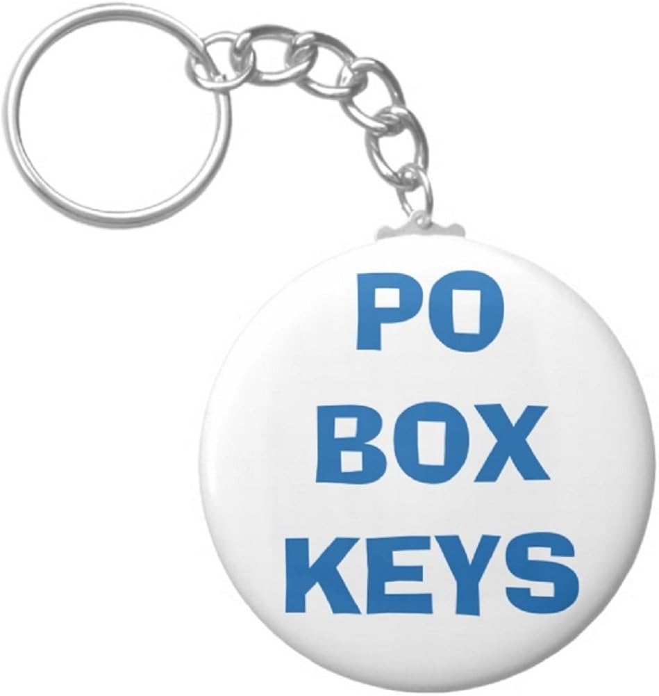 Amazon.com: A&T Designs PO Box Keys 2.25” Keychain Post Office Postal ...