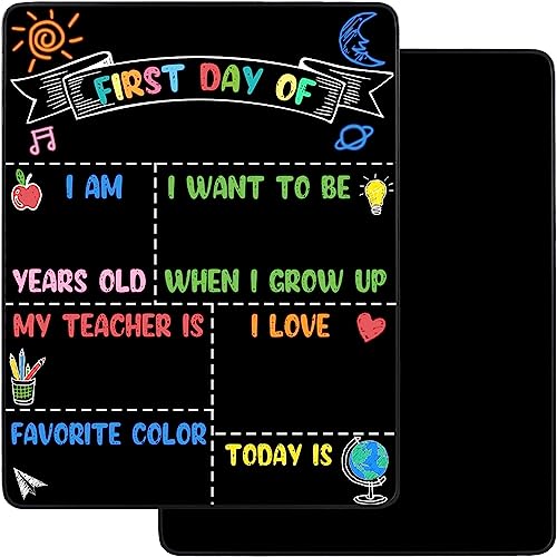 First Day of School Chalkboard Sign Reusable, 14x11 Inch Back to School ...