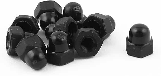 uxcell 10pcs 3mm Plastic Nut Caps Threaded Protection Cover Hex Shaped ...