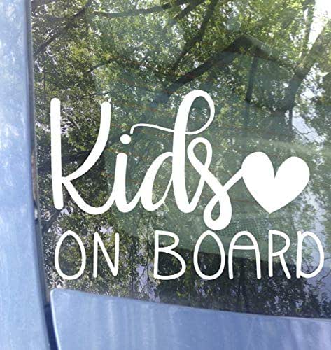 Amazon.com: ORIGINAL Kids on Board Car Decal, Safety Bumper Sticker 6 ...