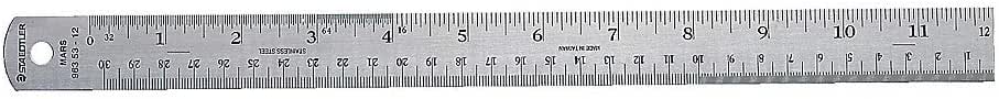 Amazon.com: Staedtler Stainless Steel Ruler, 12": Arts, Crafts & Sewing