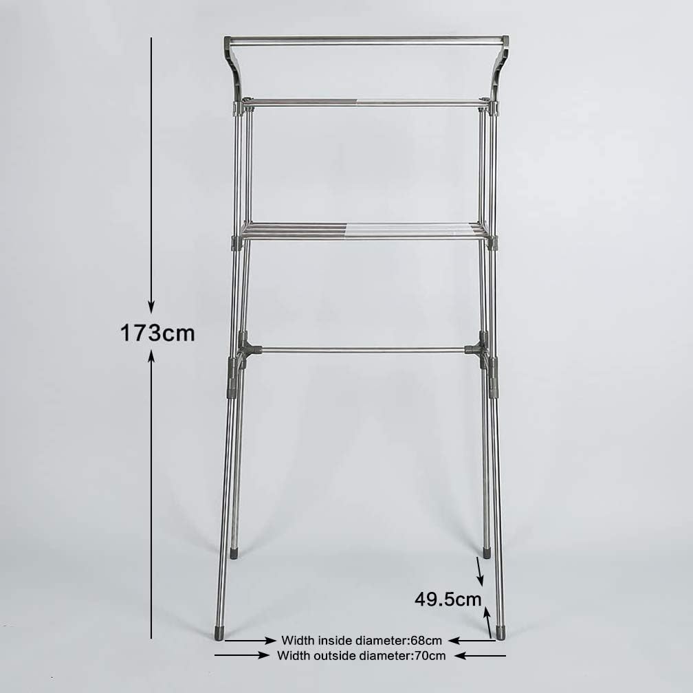 BAOYOUNI 2-Tier Over the Toilet Storage Rack Shelf Above Washing ...
