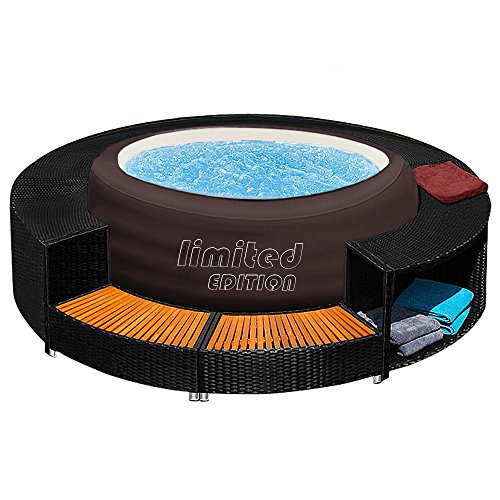 Bestway LAY-Z-SPA Jacuzzi Whirlpool + Poolumrandung Poolverkleidung ...