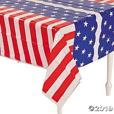 Fun ExpressStars & Stripes Tablecloth for Fourth of July (1 Piece ...