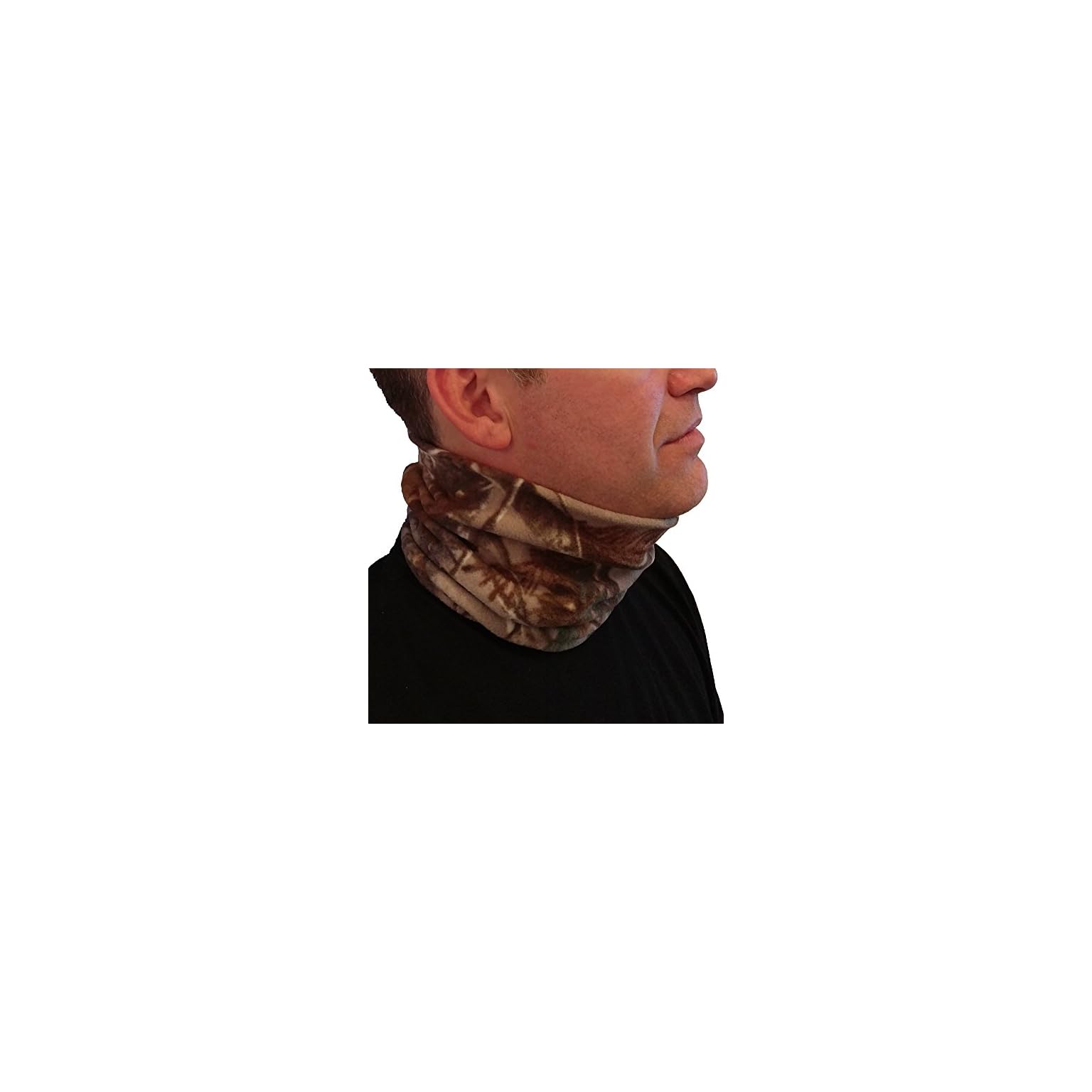 Neck Gaiter 2-Pack Camo 2-in-1 Microfiber Polar Fleece Neck Warmer and ...