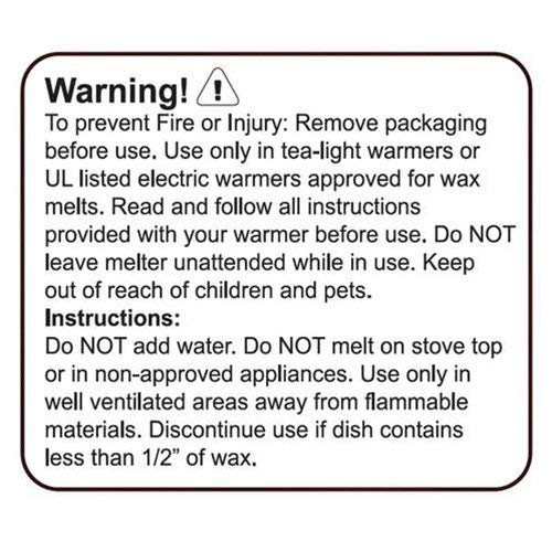 100 Wax Melt Warning Labels Pricepulse
