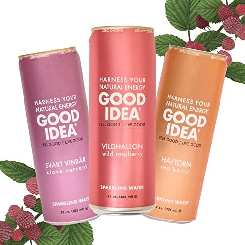 Good Idea Sparking Water - Mixed Pack 3x6 pack - 12 oz (355 ml) – 18 ...