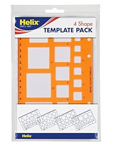 Helix Shape Stencil Templates, 4 Pack: Amazon.co.uk: Office Products