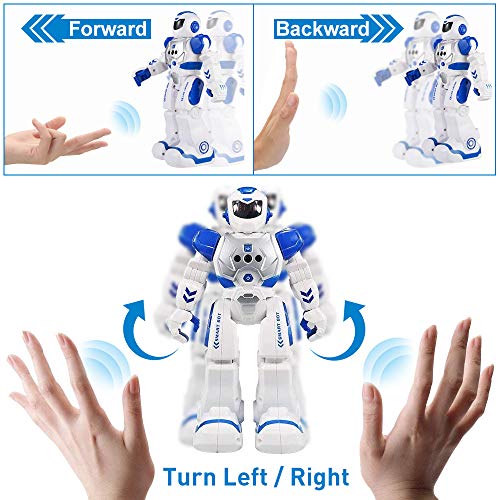 Flyglobal Smart RC Robot Toy for Kids, Gesture Sensing Singing Walking Dancing Robot for Boys ...