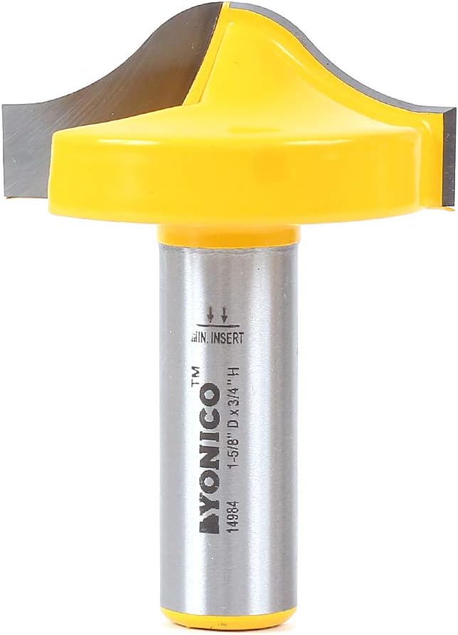 Yonico 14984 Large Ogee Groove Router Bit with CNC and Plunge 1/2-Inch ...