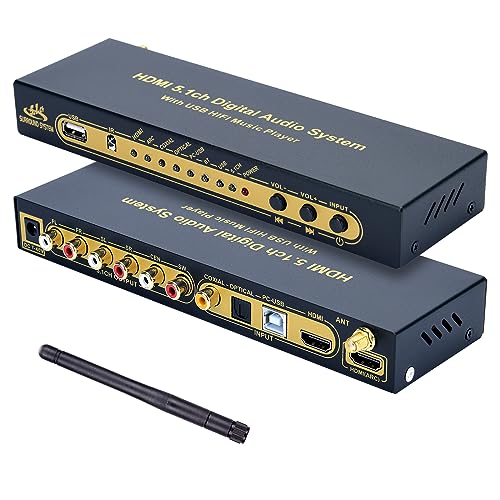 AtNeDcVh 5.1 Surround Sound Decoder Compatible with DTS AC3, HDMI 2.0b ...