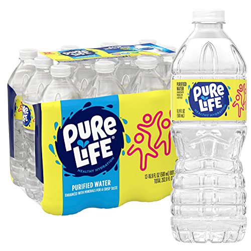 Nestle Pure Life Purified Water, 16.9 fl oz. Plastic Bottles (12 count ...