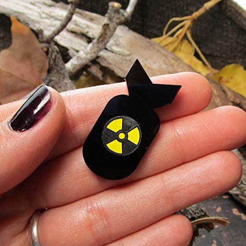 Amazon.com: Atomic Nuclear Radioactive Bomb Pin Brooch Accessory: Handmade