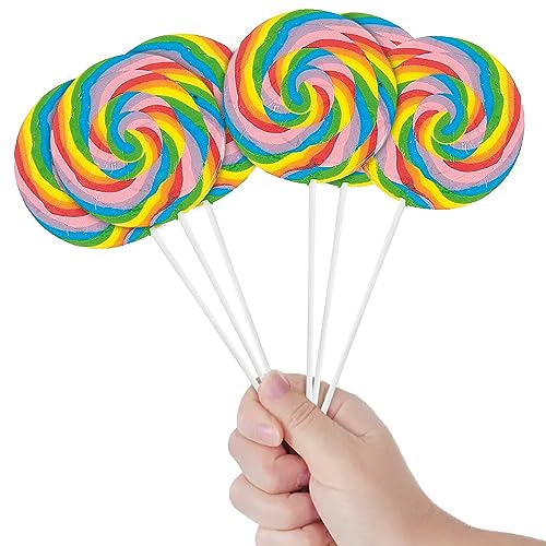 Fun Express Big Lollipops For Kids - 6 Jumbo Pops For Endless Sweetness ...