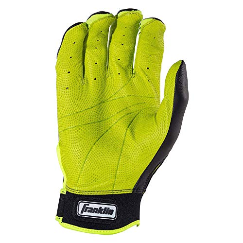 Franklin Sports MLB CFX Pro Revolt Series Batting Gloves, Optic Yellow ...