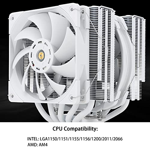 Thermalright FC140 White CPU Cooler Dual Towers and Dual Fan, 5 * 8mm ...