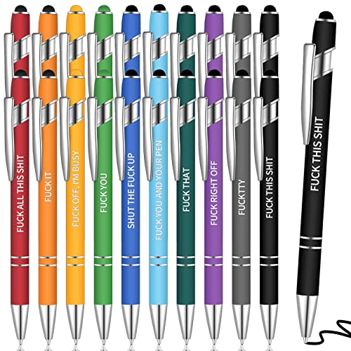 20 Pieces Snarky Office Pens Funny Ballpoint Pens Motivational Pens ...