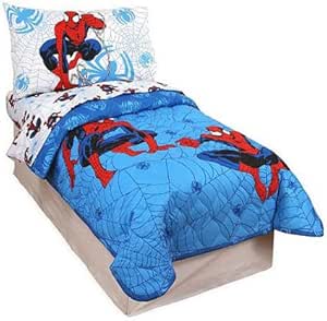 Amazon.com : Spiderman 4 Piece Bedding Set : Toddler Bedding Sets : Baby