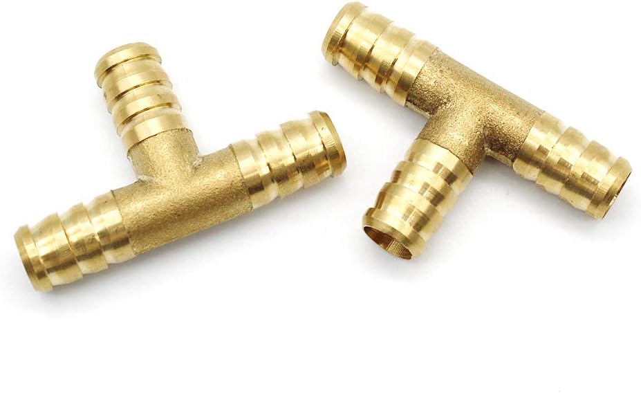 JUN-H 4Pcs 10mm 3-Way Brass Connector Hose Extension Connector Garden ...