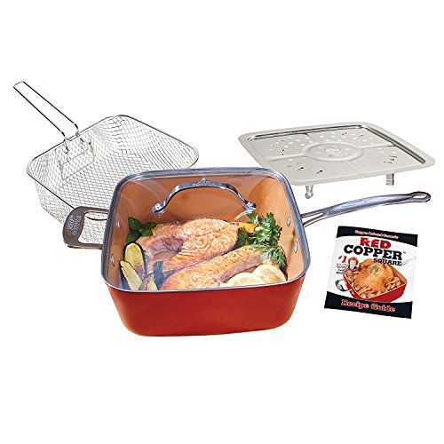 Red Copper 10-Inch Square Pan Set - 5 pc | Pricepulse