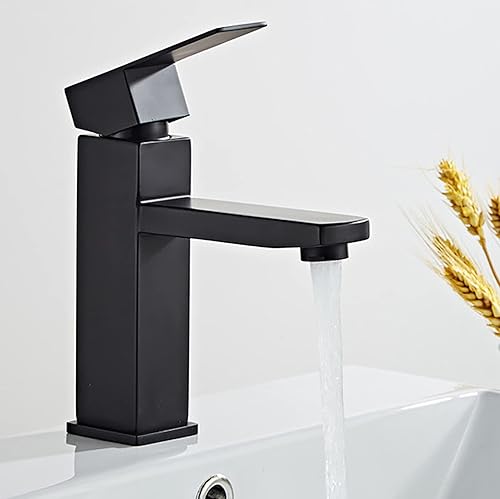 Dolinvo Bathroom Sink Faucet Rectangular 1 or 3 Hole Matte Black ...