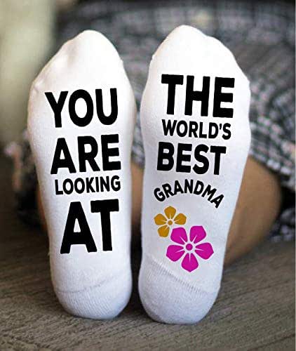 Amazon.com: Best Grandma Socks Funny Loving Grandmother Life Gift One ...