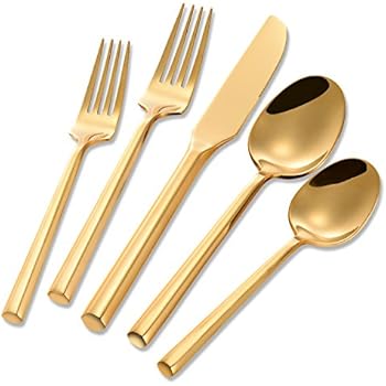 Amazon.com | Cambridge Silversmiths Conversation Gold/Satin 20-Piece ...
