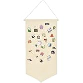 Amazon.com: Wall Hanging Brooch Jewelry Storage Case Canvas Display ...