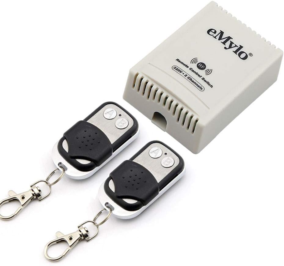 eMylo Smart Wireless RF Switch with 220v Remote Control 1000W 2 ...