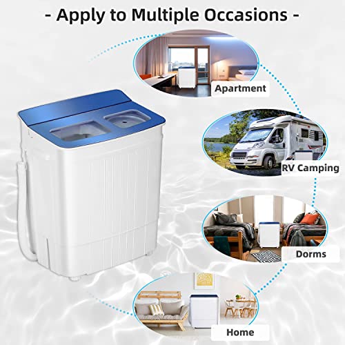 Atripark Portable Mini Washing Machine, Atripark Compact 14.5lbs Twin ...