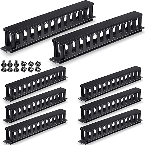 Mua 8 Pieces 1U Horizontal Rack Mount Cable Management Organizer 12 ...