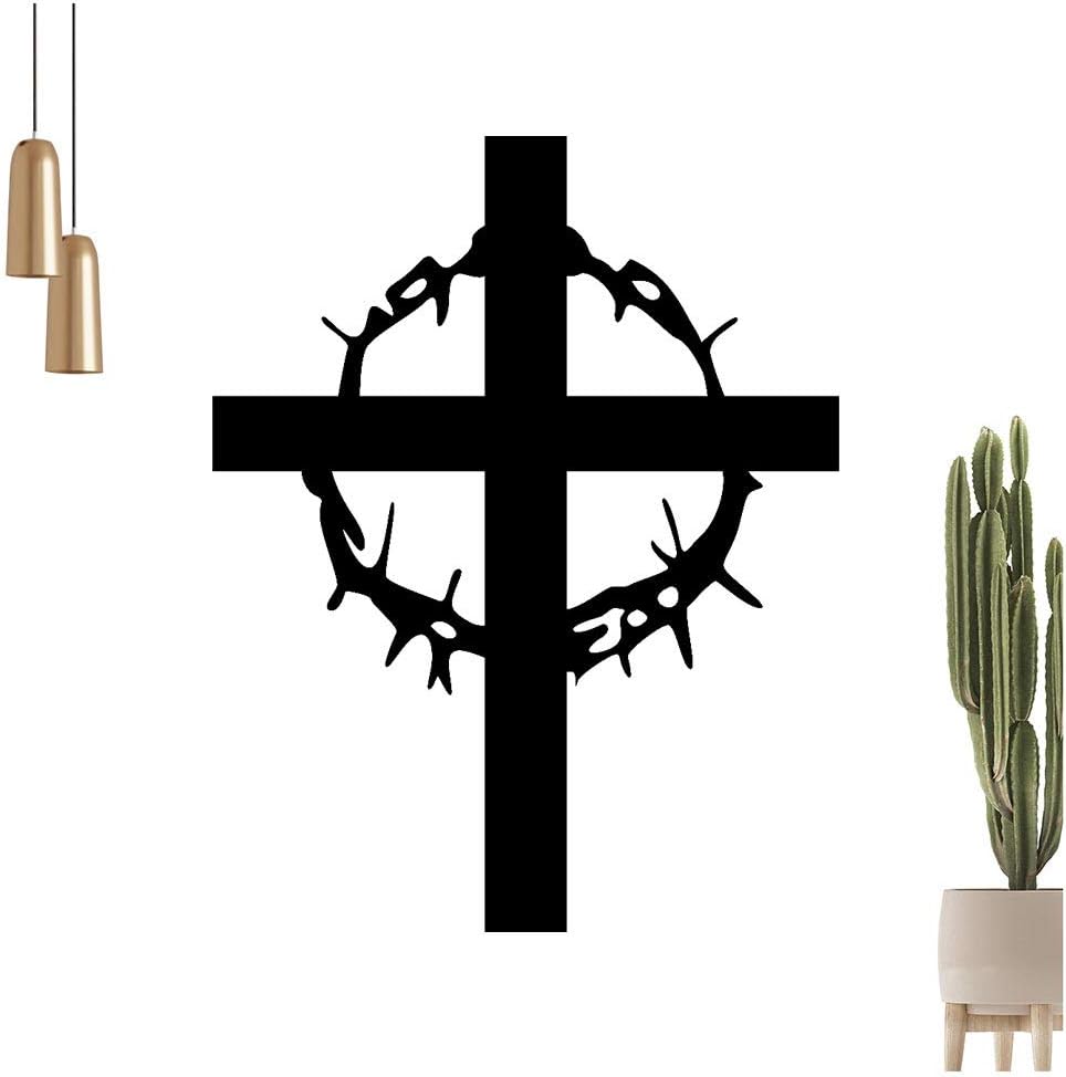 Sticker mural, motif croix à couronne d’épines, disponible en 6 tailles ...