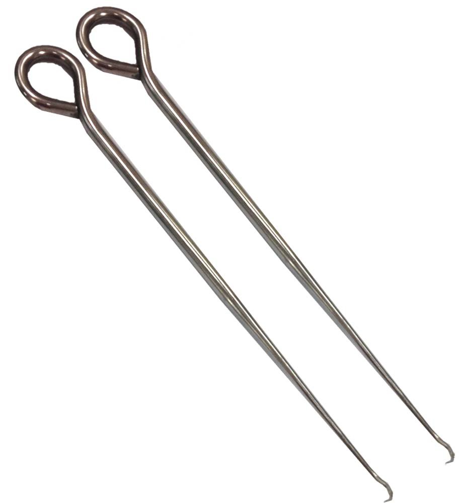 8 3/8" Stainless Steel Double Ended Spring Hook With Textured Handle ...