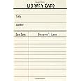 Library Card: Due Date Card Notebook Journal For Librarians Book Lovers ...