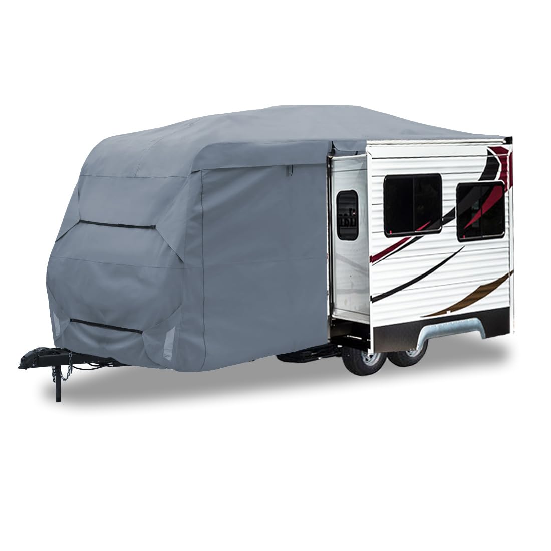GEARFLAG Travel Trailer Cover RV Cover with Dual Slide-Out Opening ...