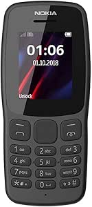 Amazon.com: Nokia 106 Single Sim (2018) TA-1190 Dual-Band (850/1900 ...