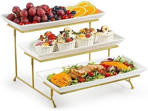 eWINNER Afternoon Tea Dessert Stand Three Tier Food Stand Tiered Food ...