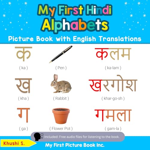My First Hindi Alphabets Picture Book with English Translations ...