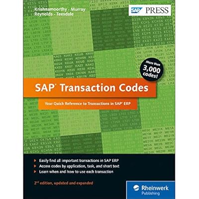 Buy SAP Transaction Codes: Your Quick Reference to T-Codes in SAP ERP ...