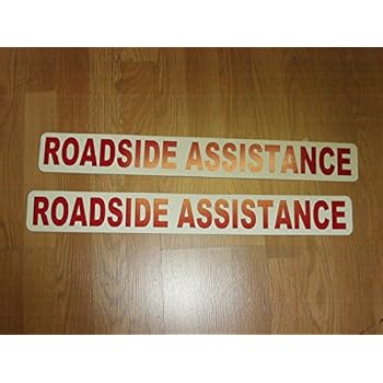 Amazon.com : Red Roadside Assistance Magnetic Signs : Office Products