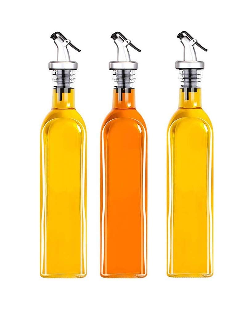 Buy STAR WORK-Glass Oil Dispenser Bottle for Kitchen | Stainless Steel ...