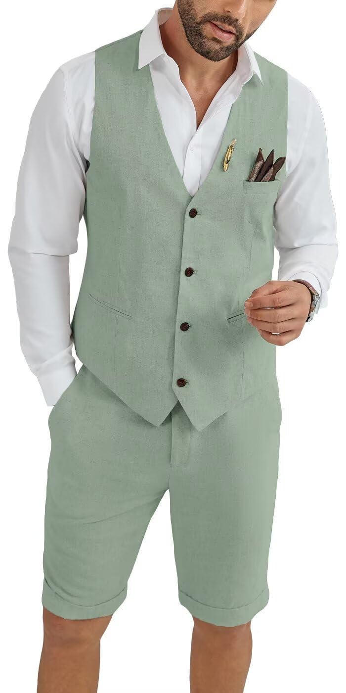 Shorts Suits for Men 2 Piece Slim Fit Suit Mens Shorts Suit Set for ...