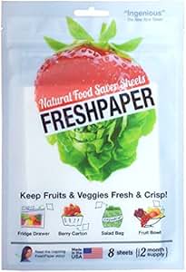 Fenugreen FreshPaper Produce Saver Sheets (1 Pack of 8 Sheets): Amazon ...