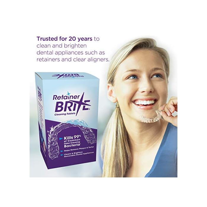 Retainer Brite Tablets for Cleaner Retainers and Dental Appliances - 96 ...