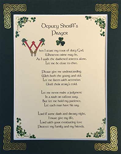 Amazon.com: Deputy Sheriff's Prayer - 8x10 Print with Green Matting ...