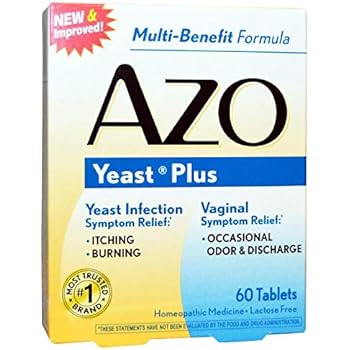 Amazon.com: AZO Natural Yeast Symptom Prevention & Relief Tablets, 400 ...