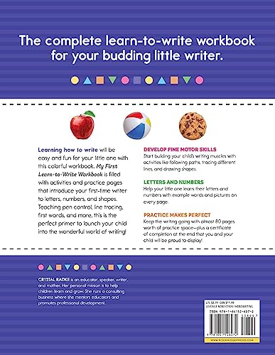 My First Learn-to-Write Workbook: Practice for Kids with Pen Control ...